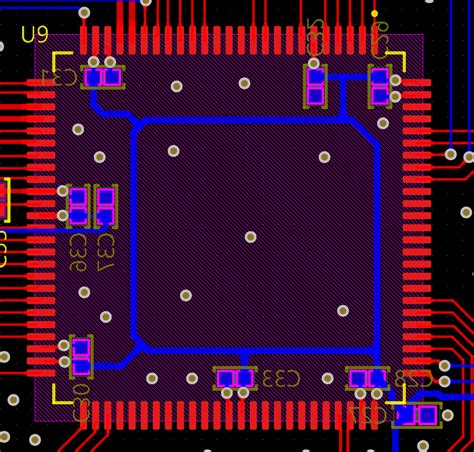Power Is It Okay If I Make A Vcc Loop Underneath A Microcontroller Electrical Engineering