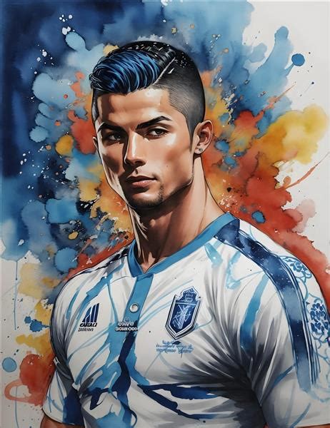 کریستیانو رونالدو نقاشی دیجیتال اسطوره فوتبال جهان خرید عکس باکیفیت و دانلود فوری