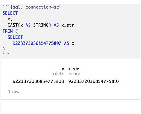 Apache Spark Collecting A Sparklyr Long Integer Into An R Dataframe