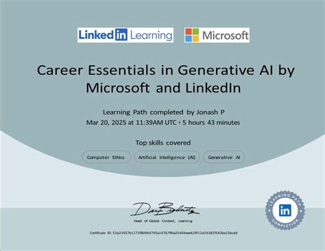 Generativeai Artificialintelligence Microsoft Linkedinlearning Jonash P