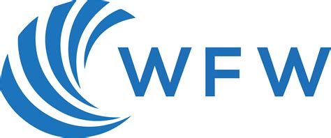 Wfw Letter Logo Design On White Background Wfw Creative Circle Letter