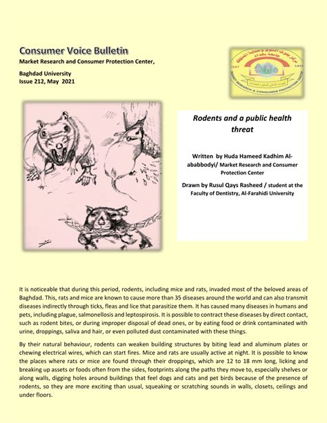 Pdf Rodents And A Public Health Threat