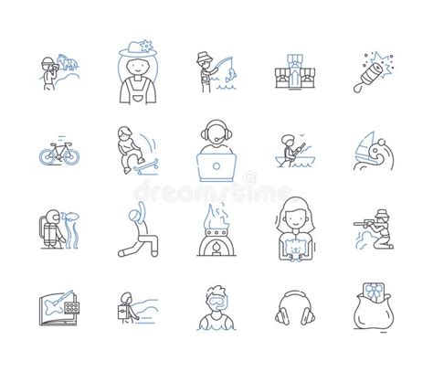 Mindfullness Outline Icons Collection Meditation Awareness Presence