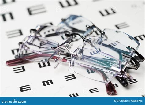 Eyeglasses And Eye Chart Stock Image 58175227