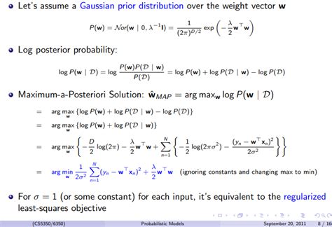 maximum likelihood map solution for linear regression what is a