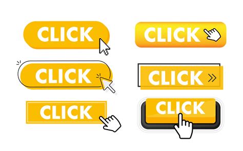 set of click button hand pointer clicking click web buttons 27464094