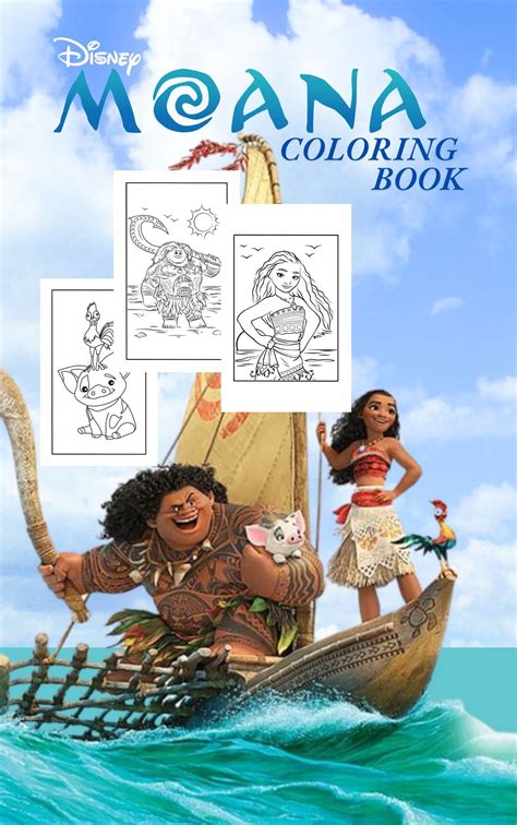 Moana Coloring Book Cover
