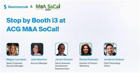 Matthew Padula On Linkedin Sourcescrub On Linkedin Stop By Booth I3 At Acg Manda Socal