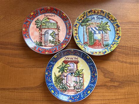 Anne Ormsby Santa Barbara Plate Trio Etsy