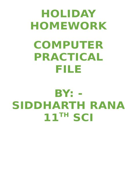 Python Programs For Holiday Homework Pdf