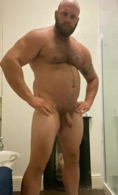 Daddy Bear Flexing Naked For Us