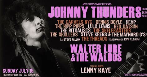 The Manhattan Beat Johnny Thunders Birthday Bash At The Bowery Electric