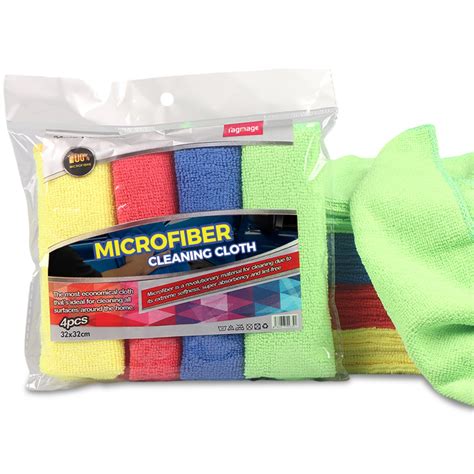 4 Pack Reusable Microfiber Cleaning Cloths 300gsm 40x40cm Ragmage