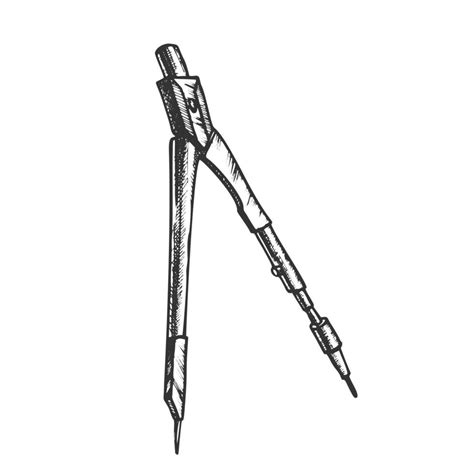 Drawing Compass Engineer Equipment Retro Vector 17590388 Vector Art At Vecteezy