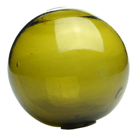 Green Glass Fishing Float No Markings About 150 Mm Diameter Abcr