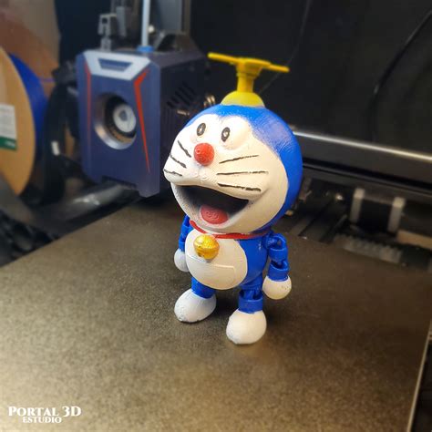 Stl File Doraemon Print In Place Without Support 🐱・3d Printing