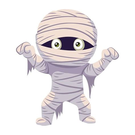 Cartoon Mummy Monster Fabric Panel Halloween Vector Halloween
