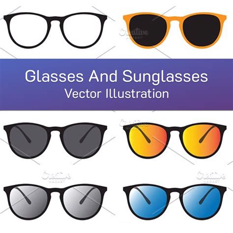 Vector Of Glasses And Sunglasses Masterbundles