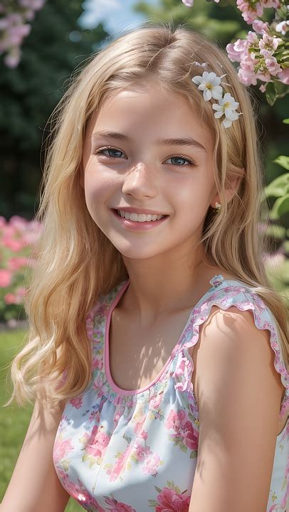 Download Ai Generated Girl Garden Royalty Free Stock Illustration