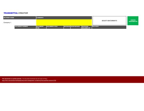 Document Management Numbering Filing Workflow Transmit Template