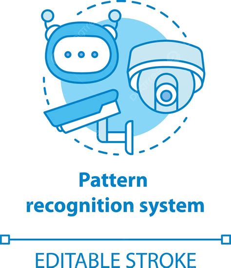 Futuristic Pattern Recognition System Icon With Cctv Cameras Vector Pattern System Innovative