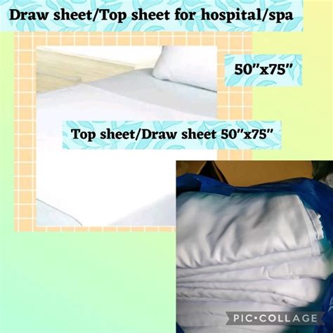 Draw Sheettop Sheet For Hospitalspa 50x75 Shopee Philippines