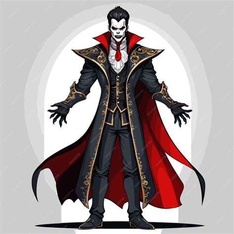 Premium Vector Vampire Lord Vector On White Background