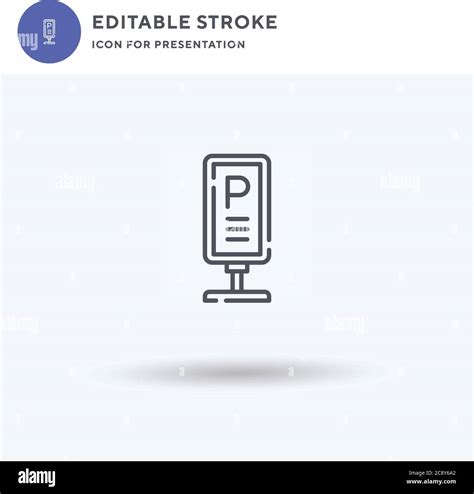 Parking Icon Vector Filled Flat Sign Solid Pictogram Isolated On