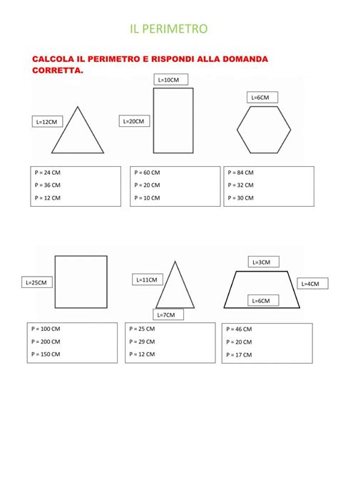 Perimetro Poligoni Worksheet Artofit
