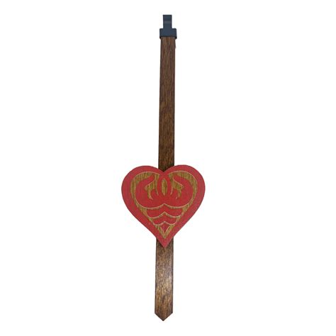 Cuckoo Clock Red Heart Pendulum 1 3 4 X 1 13 16 Heart Ronell Clock Co