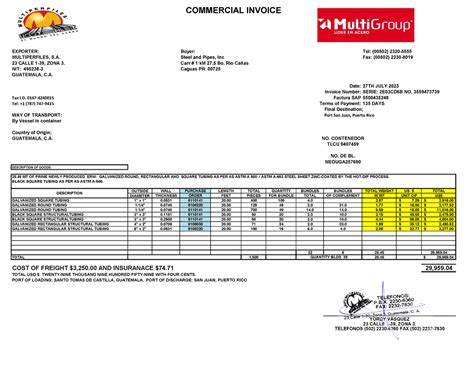 Documentos Serie 2e03cd6b No 3559473739 Exporter Buyer Tel 00502