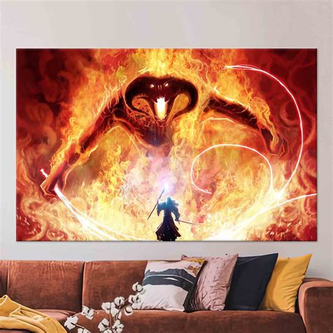Kayra Export Modern Wizard And Monster Themed Canvas Wall Art Perfect For Movie Room Decor And