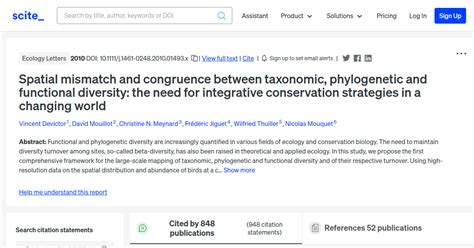 Spatial Mismatch And Congruence Between Taxonomic Phylogenetic And