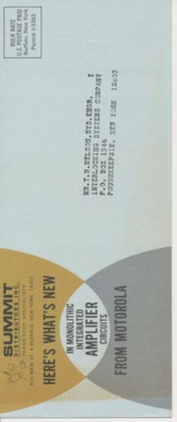 Monolithic Integrated Amplifier Circuits Motorola Semiconductors