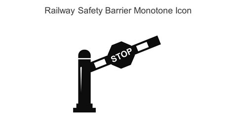 Railway Safety Barrier Monotone Icon In Powerpoint Pptx Png And