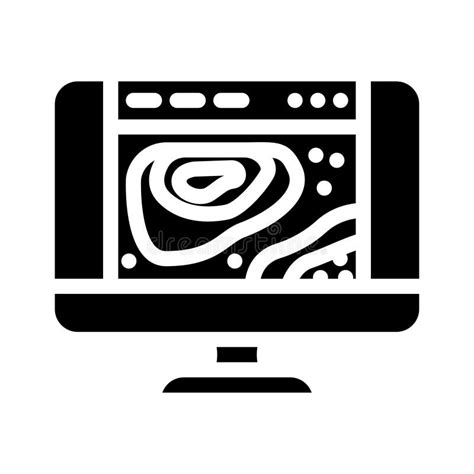 Heatmap Big Data Glyph Icon Vector Illustration Stock Vector