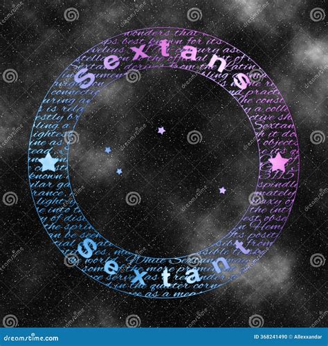 Sextans The Sextant Constellation Map On A Starry Space Background