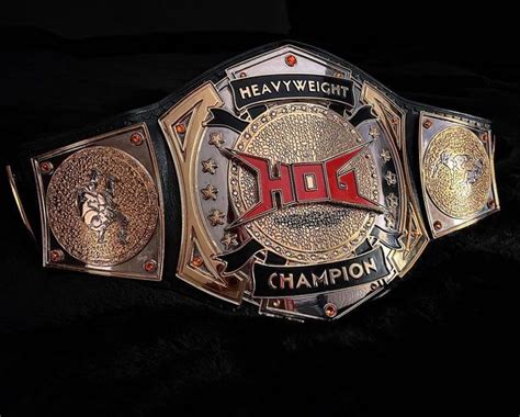 A Close Up Of A Wrestling Belt On A Black Background With The Words