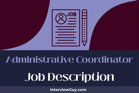 Administrative Coordinator Job Description Updated For 2026