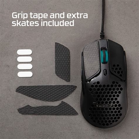Hyperx Pulsefire Haste Rgb Wired Gaming Mouse With Honeycomb Shell Up