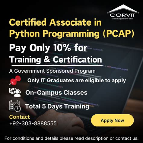 Corvit Systems Lahore 🚀 Certified Associate In Python Programming Pcap 💻 Master The Worlds