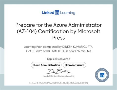 Dinesh Kumar Gupta On Linkedin Certificate Of Completion