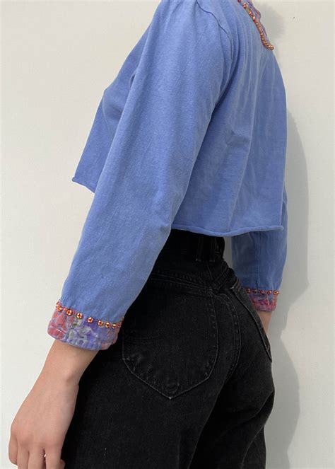 Alex Y2k Periwinkle 3 4 Sleeve S Retro And Groovy