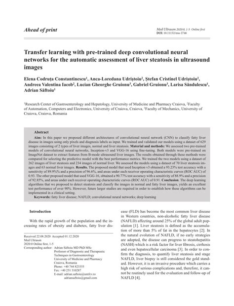 PDF Transfer Learning With Pre Trained Deep Convolutional Neural Networks For The Automatic