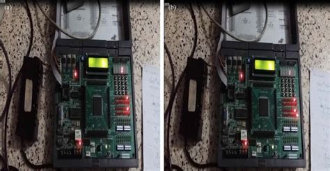 a b logic 1 and 0 output obtained respectively on hardware
