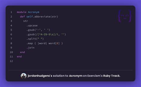 jordanhudgens s solution for acronym in ruby on exercism
