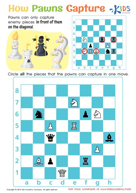 Free Pieces How They Move And Capture Worksheets
