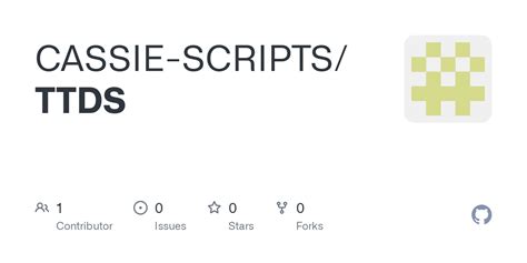 Github Cassie Scriptsttds