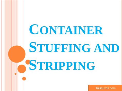 Pdf Container Stuffing And Stripping Dokumen Tips