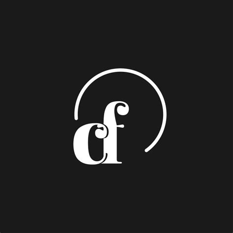 Cf Logo Initials Monogram With Circular Lines Minimalist And Clean Logo Design Simple But